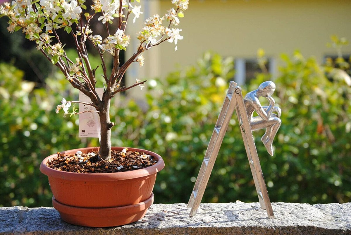 Deko Alu Denker Objekt Elements Climber Leiter Dekofigur Aluminium H ...